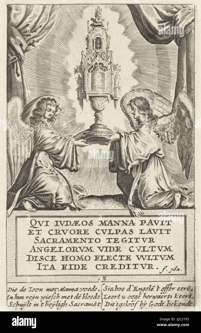 Deux anges avec une monstruance contenant le Saint Sacrement. N° d ...