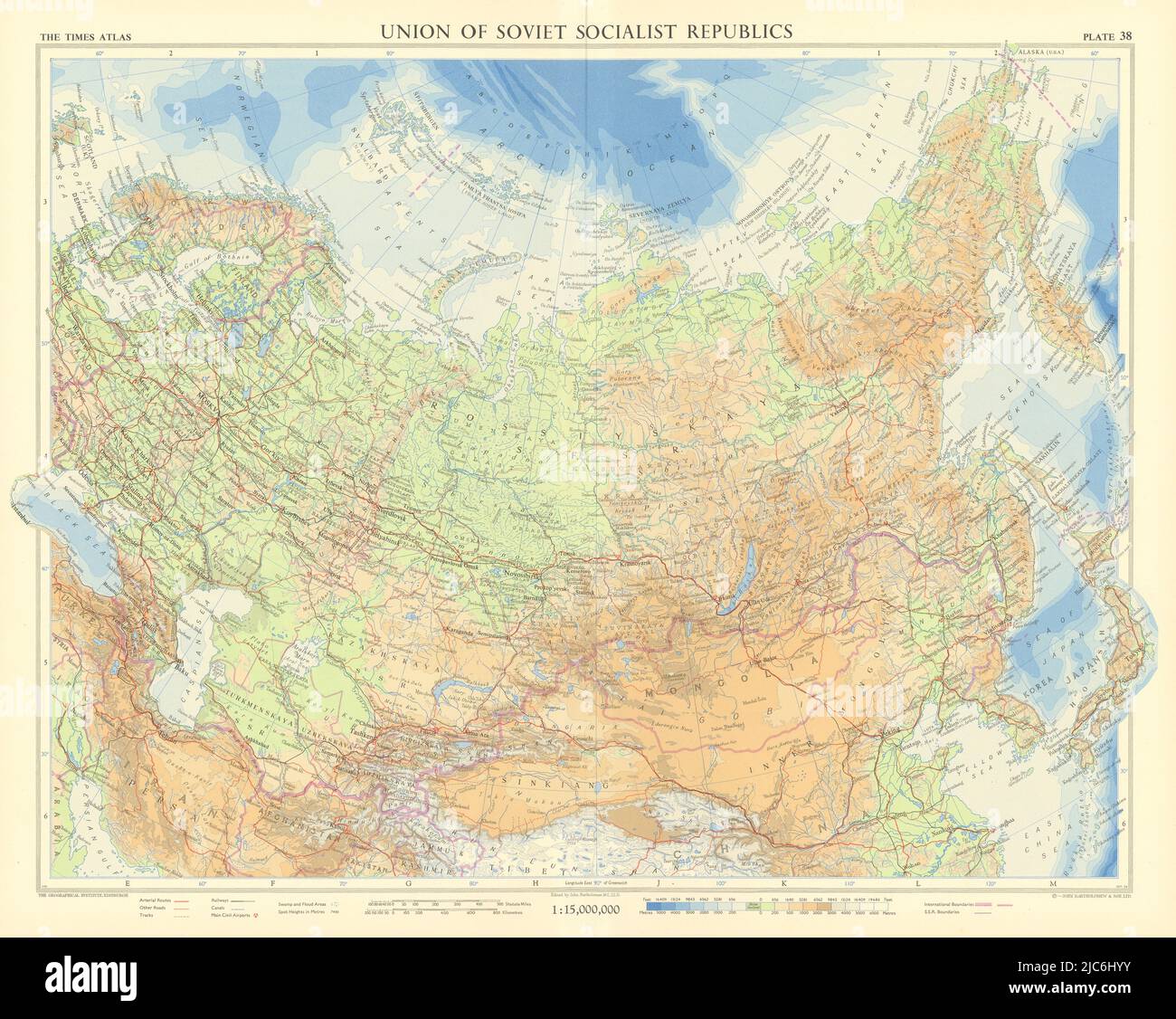 Ancienne carte de l'union soviétique Banque de photographies et d ...