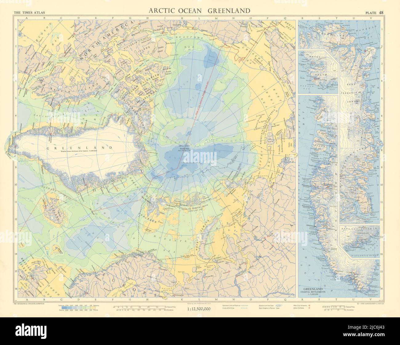Arctic ocean map Banque de photographies et d’images à haute résolution ...