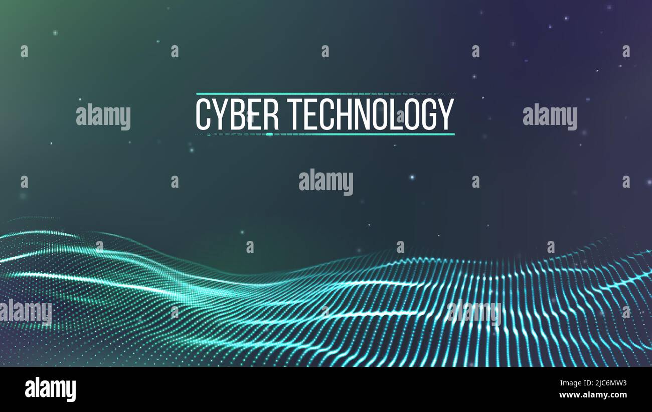 Cyber-technologie ai TECH réseau filaire futuriste filaire ...