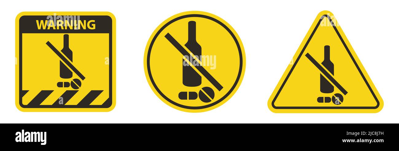 Medication warning label Banque d'images vectorielles - Alamy