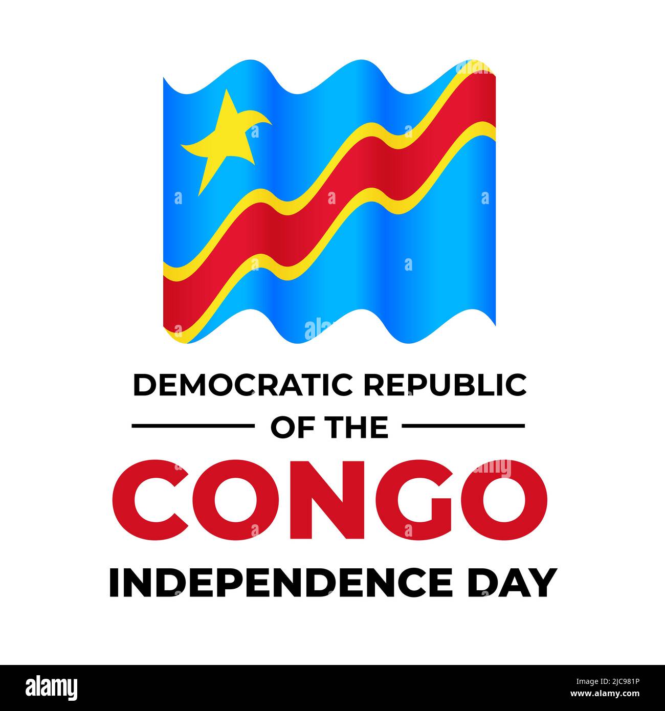 Affiche typographique de la Journée de l'indépendance de la République ...