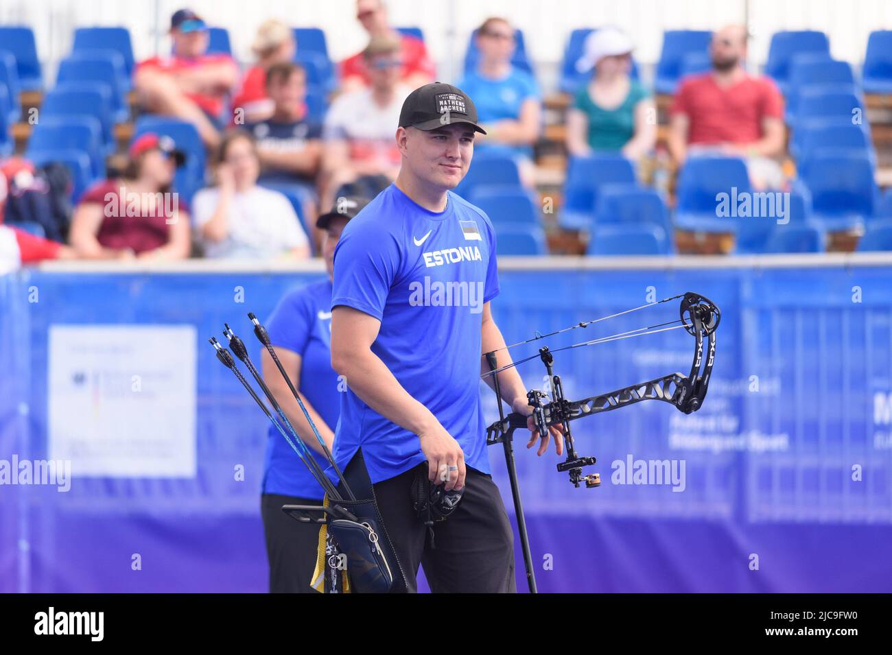Robin Jaatma (Compound Men Estonia) lors des Championnats d'Europe de ...