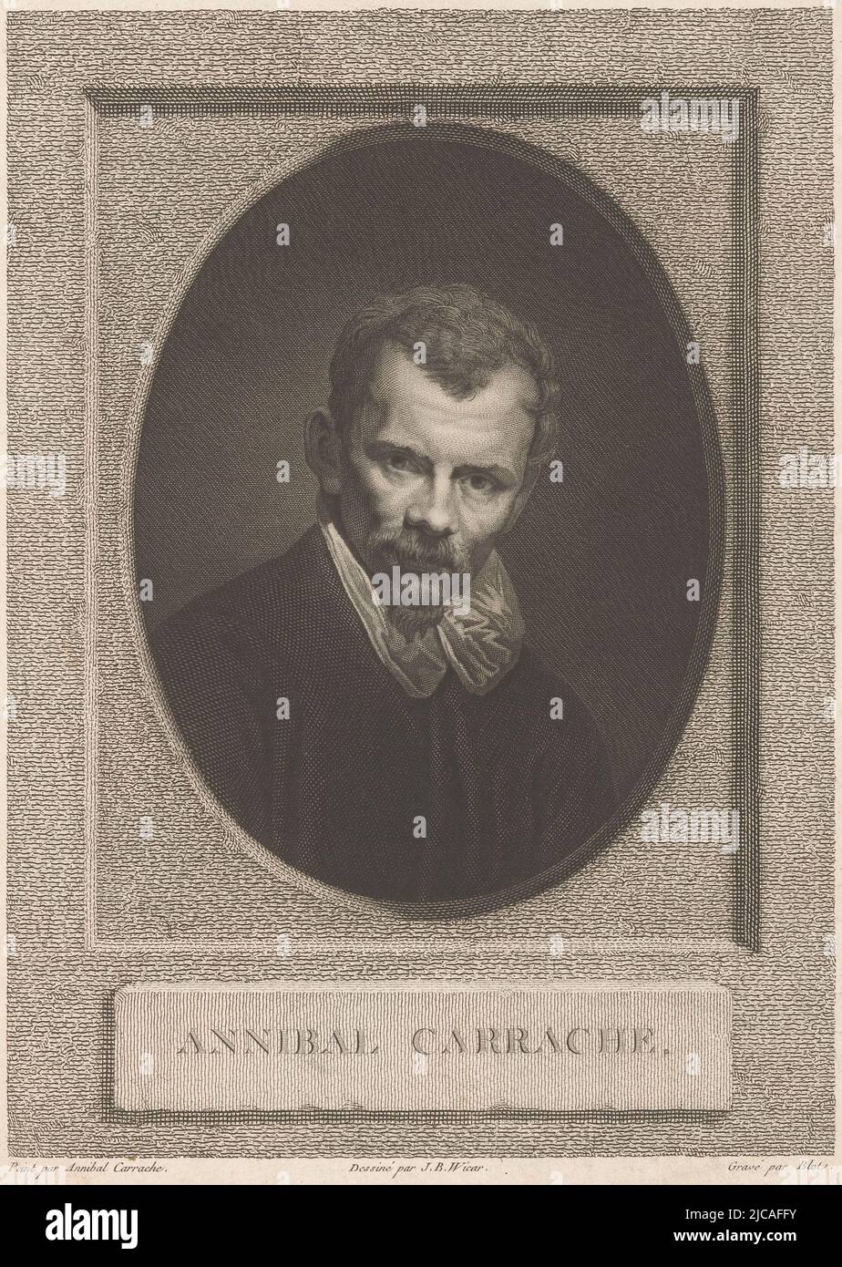 Portrait d'Annibale Carracci Annibal Carrache , imprimerie: Maurice ...