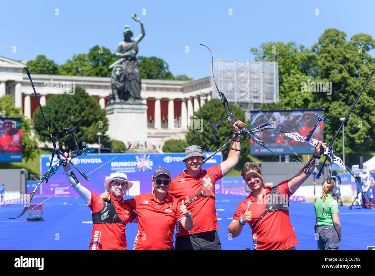 Recurve Men Team Switzerland Keziah Chabin, &XA;Florian Faber et Thomas ...