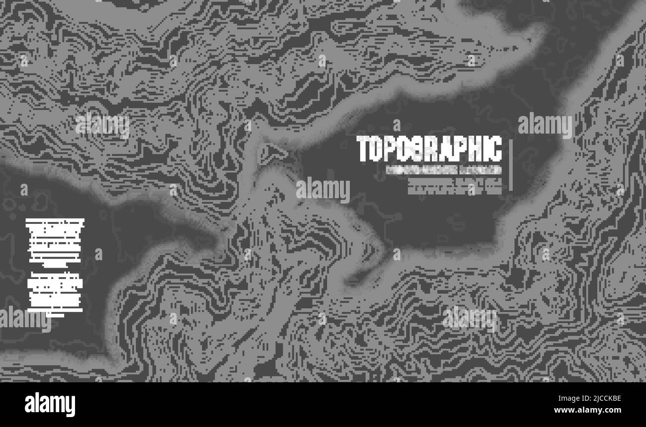 Les contours gris vector de la topographie. La montagne d'illustration ...