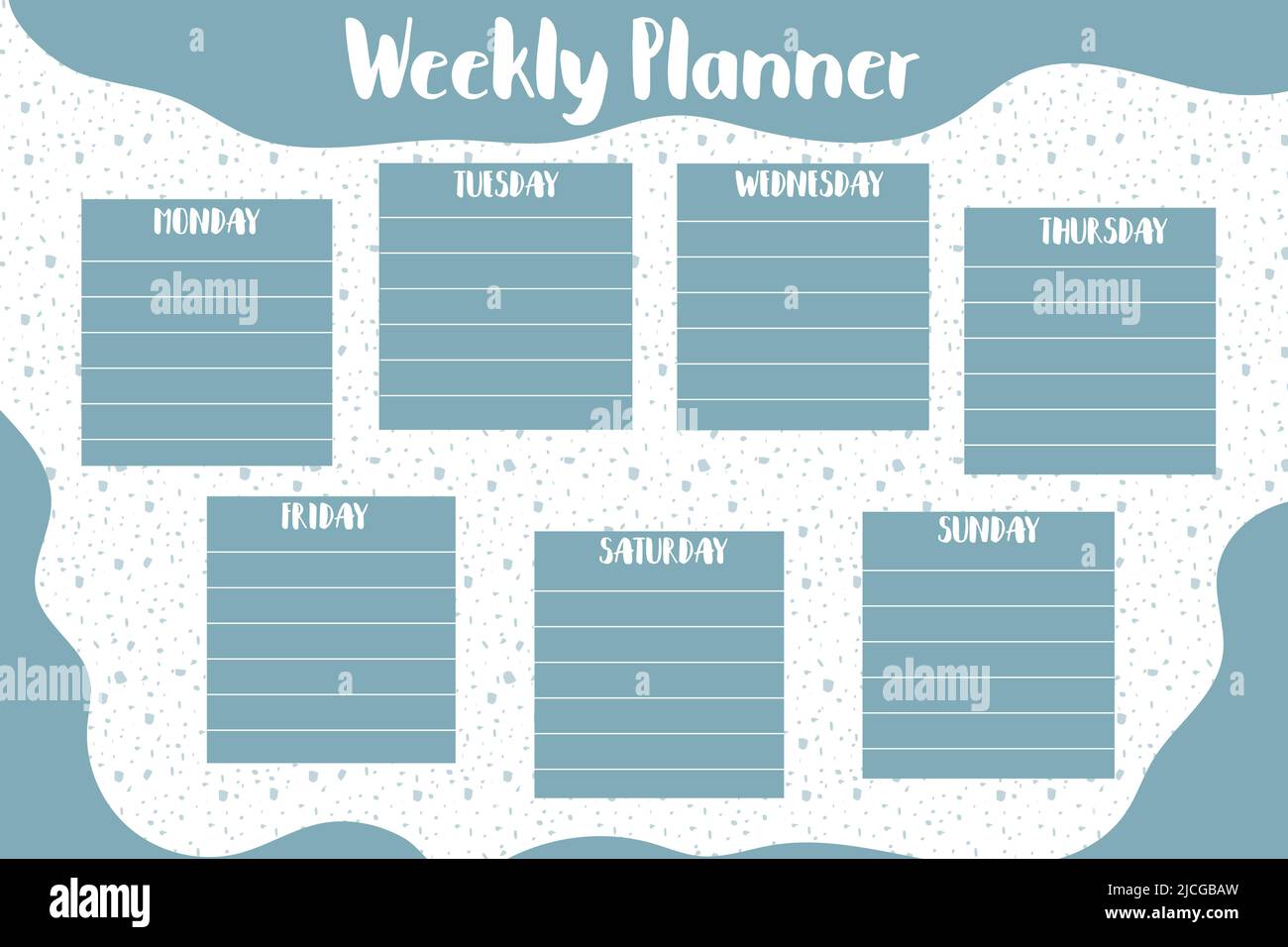 Modèle de feuille d'horaire de planning hebdomadaire imprimable. Pour ...