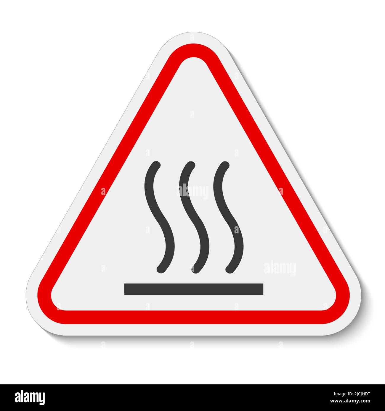 Attention, symbole chaud, isoler sur fond blanc, illustration ...