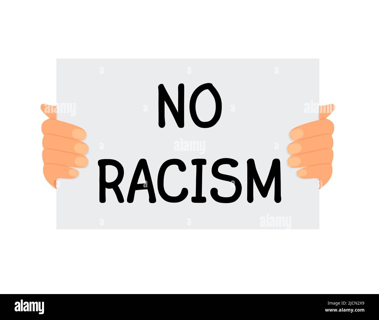 icône arrêter le racisme. Affiche de motivation contre le racisme et la ...