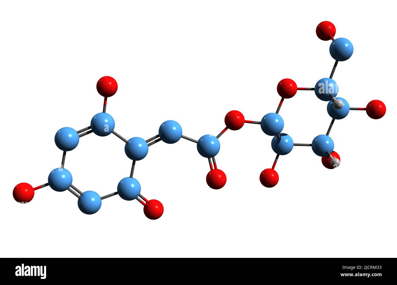 3D image de l'anthocyane A formule squelettique - structure chimique ...