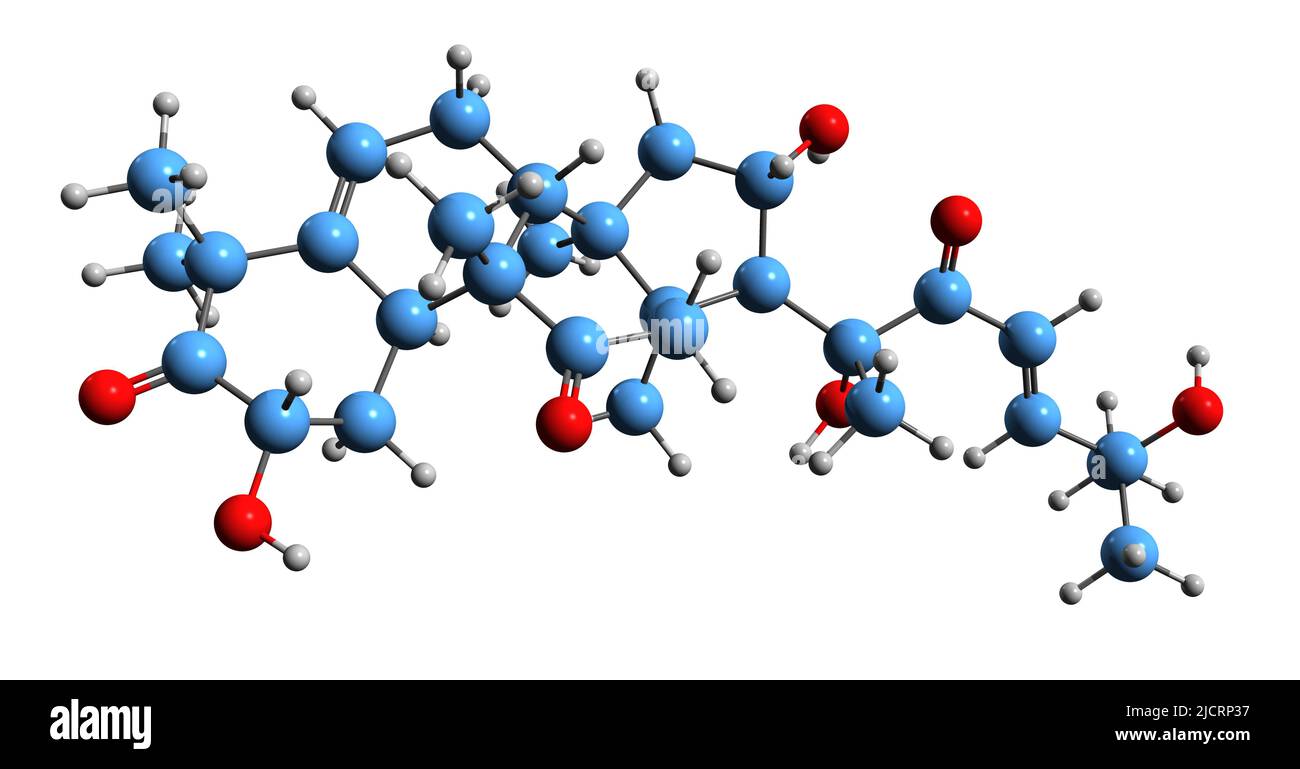 3D image de la formule squelettique Cucurbitacin D - structure chimique ...