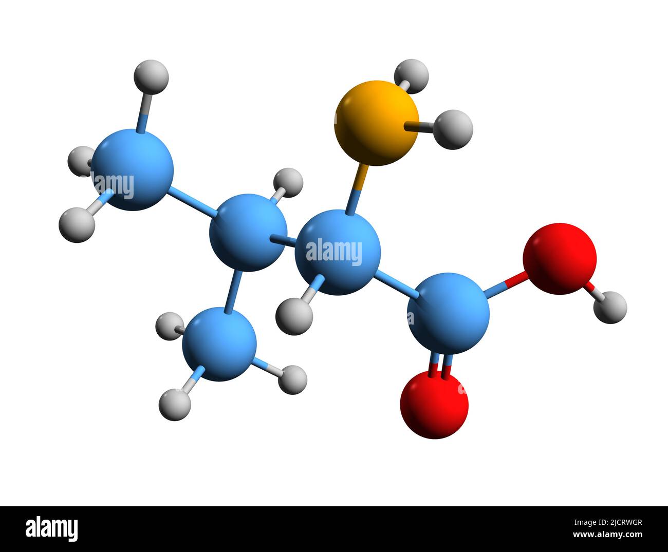3D image de la formule squelettique de la valine - structure chimique ...