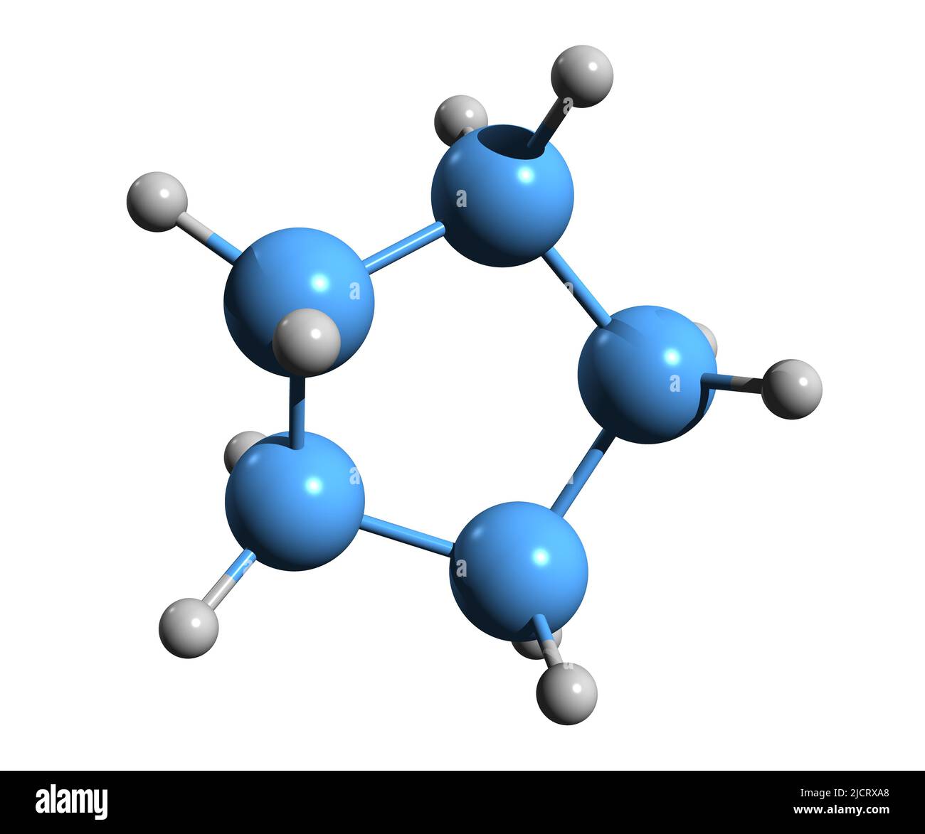 3D image de la formule squelettique du cyclopentane - structure ...
