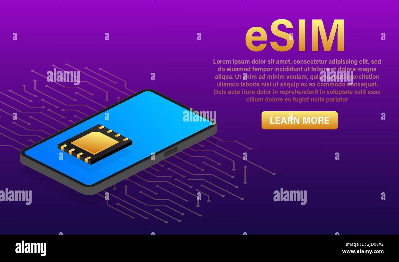 Puce e sim numérique carte mère puce numérique. Icône moderne. Arrière ...