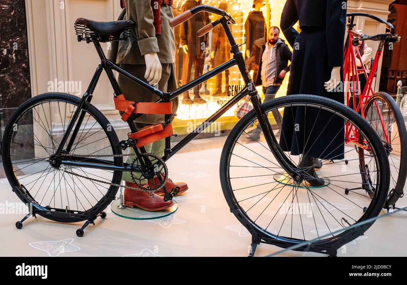 20 avril 2022, Moscou, Russie. WW1 russe vélo pliant Dux Factory combat ...
