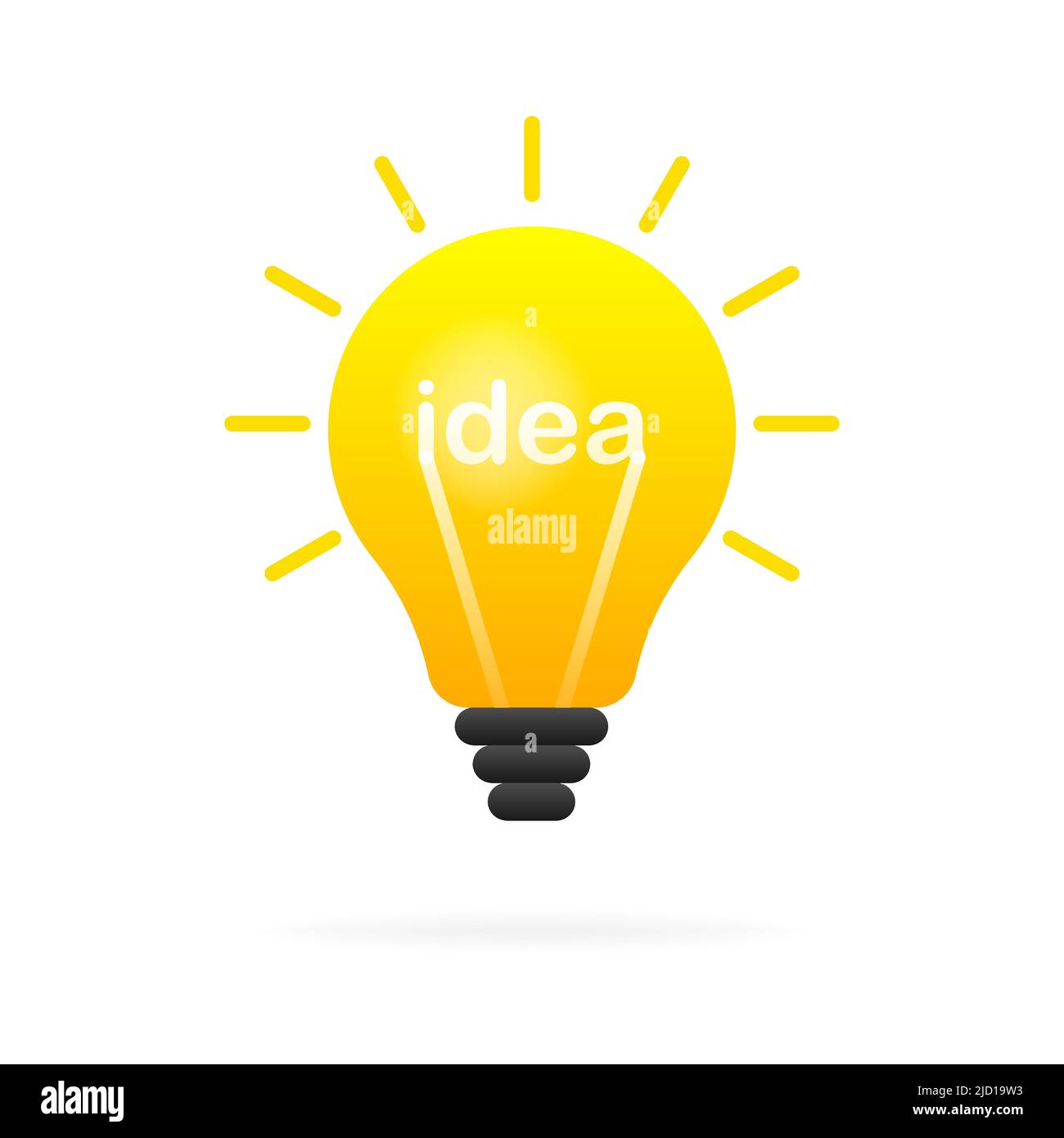 Lampe Idea de style dessin animé. Arrière-plan isolé. Illustration ...