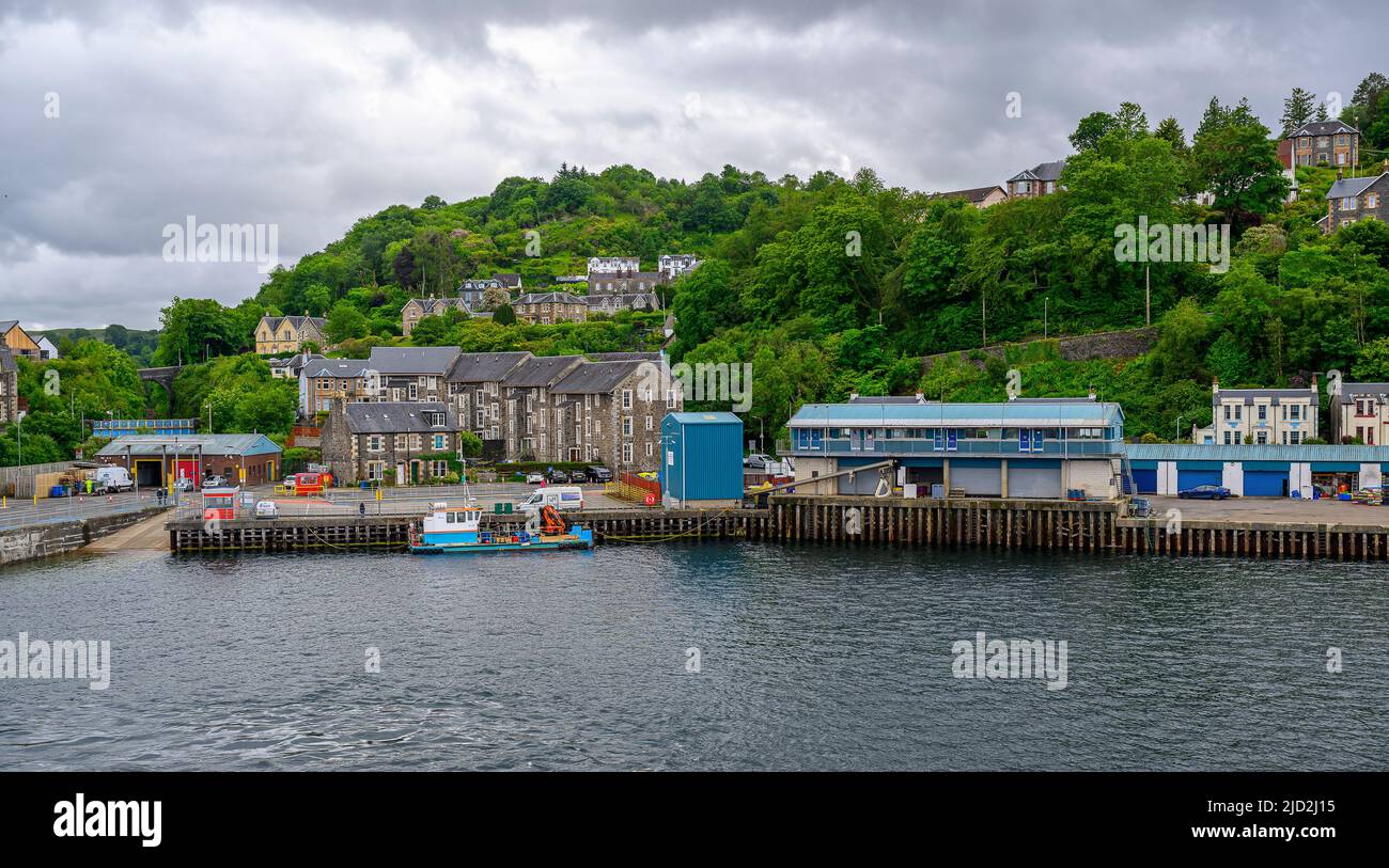 Oban, Écosse – terminal des ferries ou port des ferries à partir du ...