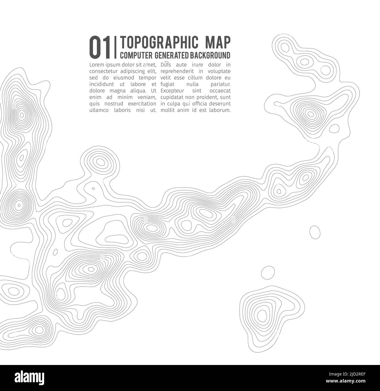 L'arrière-plan contour carte topographique. Carte Topo avec l'altitude ...
