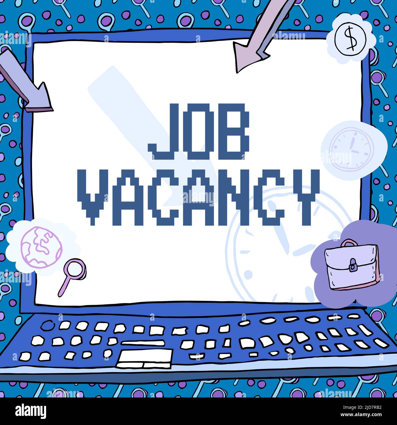 Affiche de texte indiquant le poste vacant. Approche commerciale vide ...