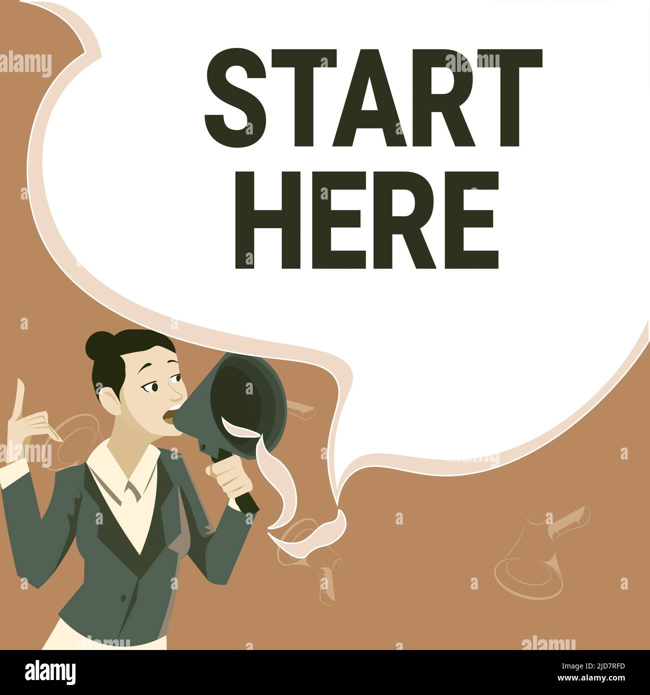 Affichage conceptuel commencez ici. Mot écrit sur dire à quelqu'un c ...