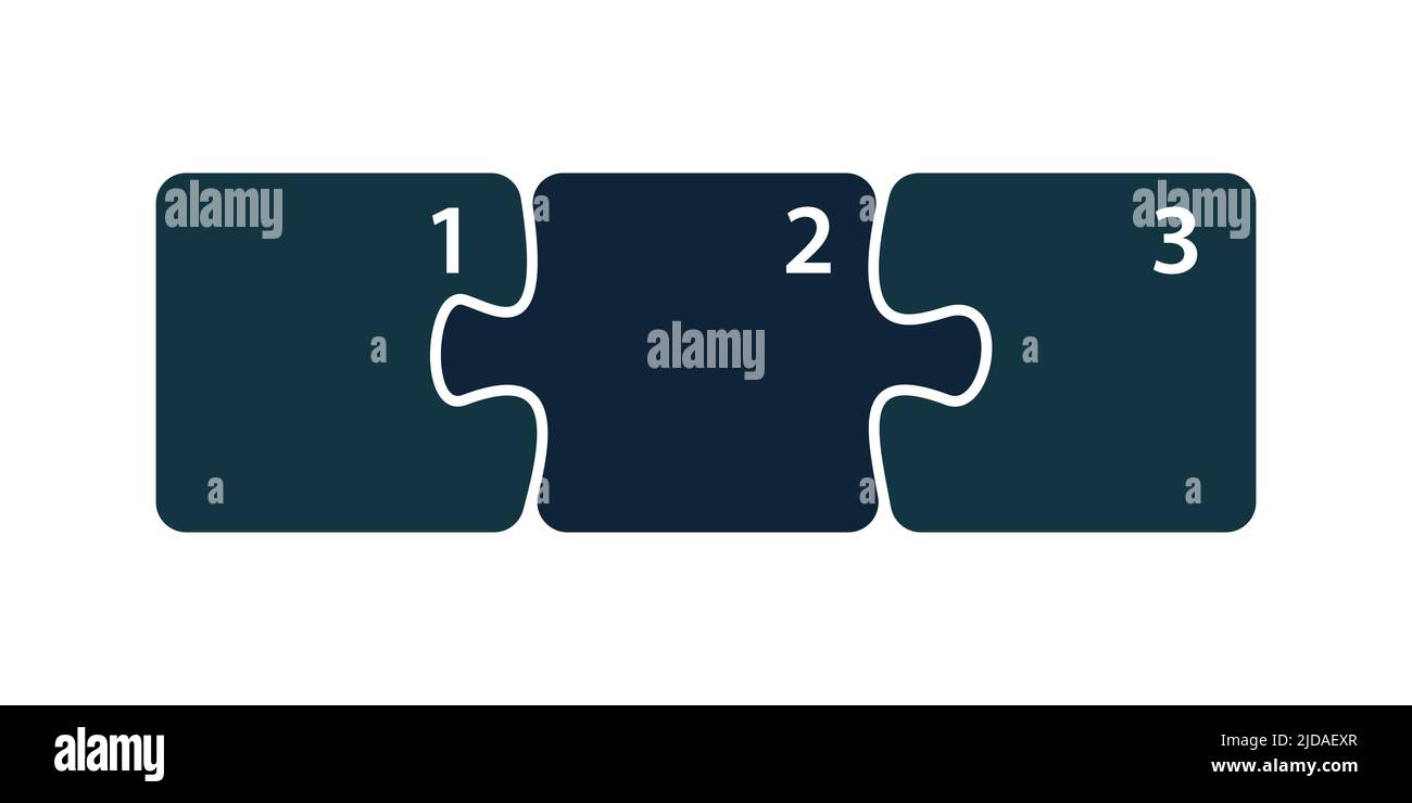 Séquence de casse-tête. Infographies des étapes. Éléments du tableau de ...