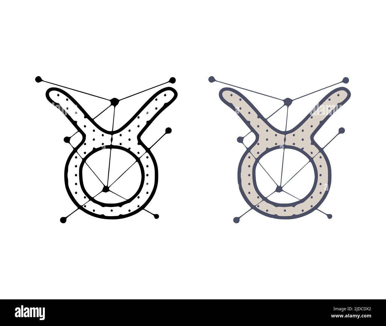 Symbole du taureau signe astro Banque de photographies et d’images à ...