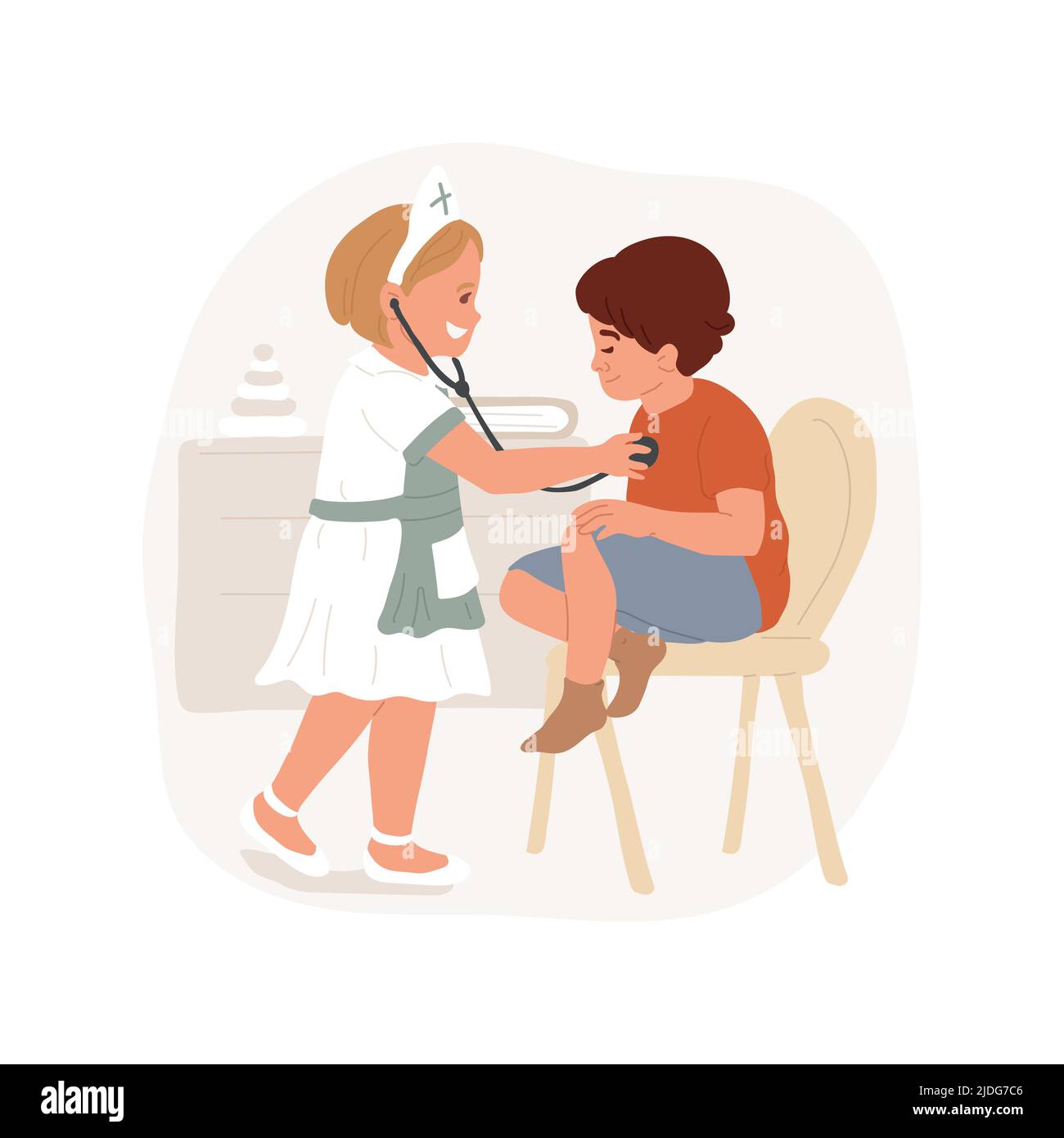 Jeux de rôle illustration vectorielle de dessin animé isolée. Jouer le ...