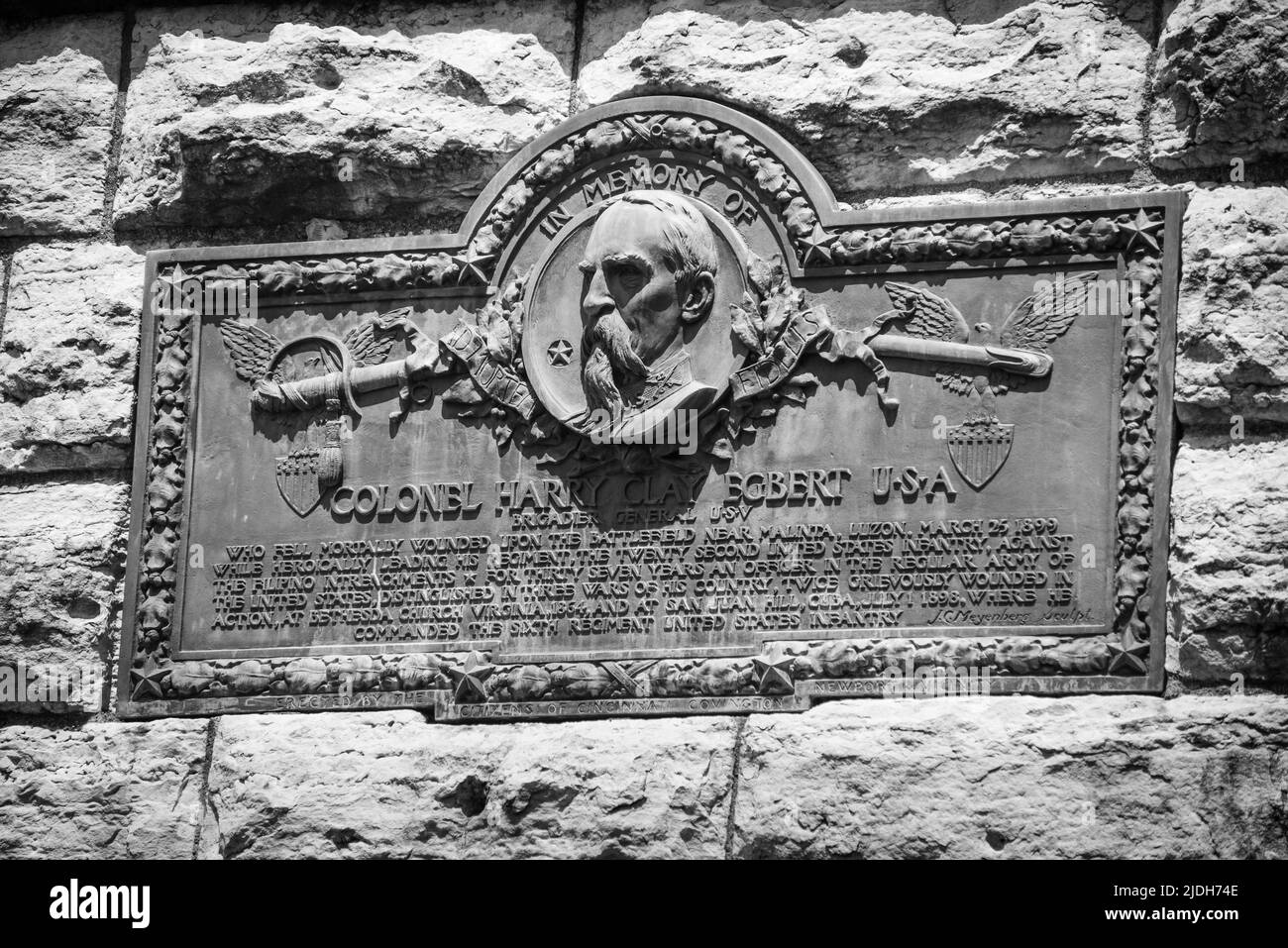 Plaque de thomas park Banque d'images noir et blanc - Alamy