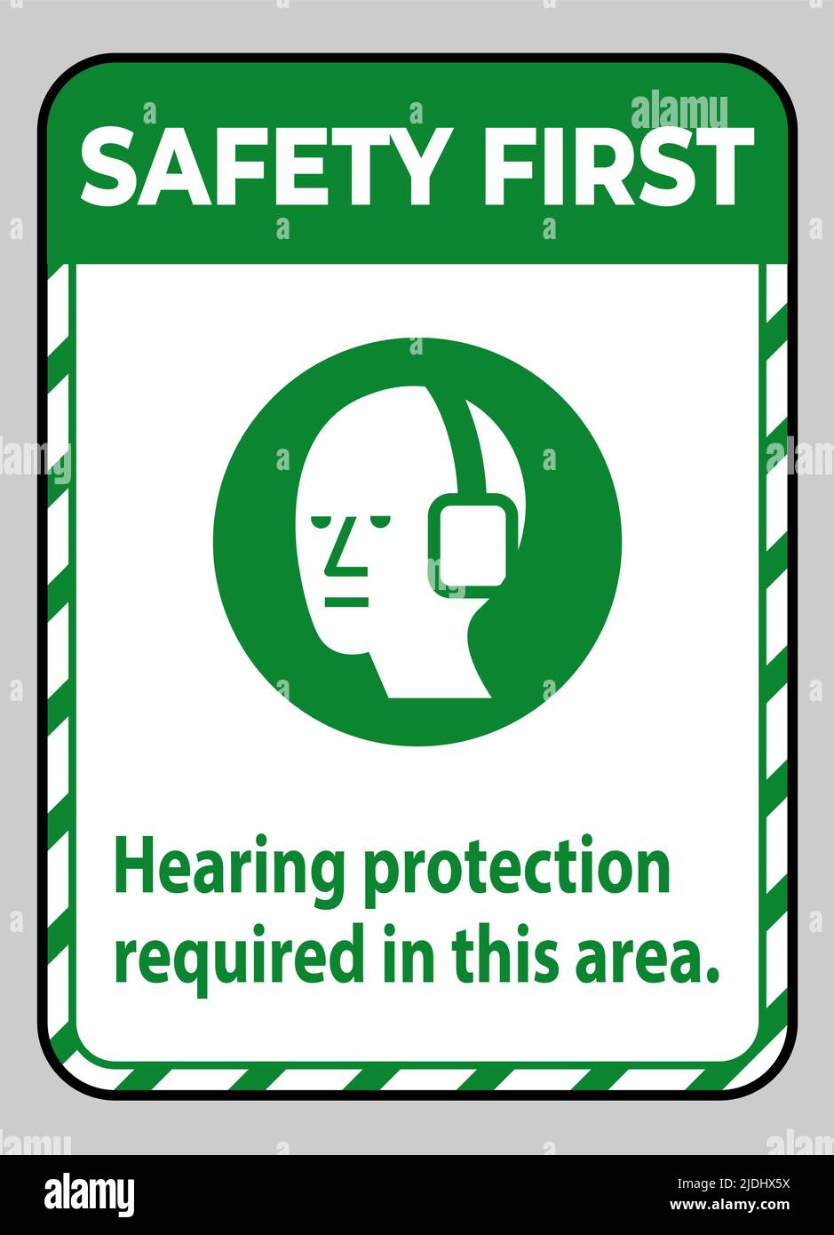 Panneau de sécurité d'abord EPI protection auditive obligatoire dans ...