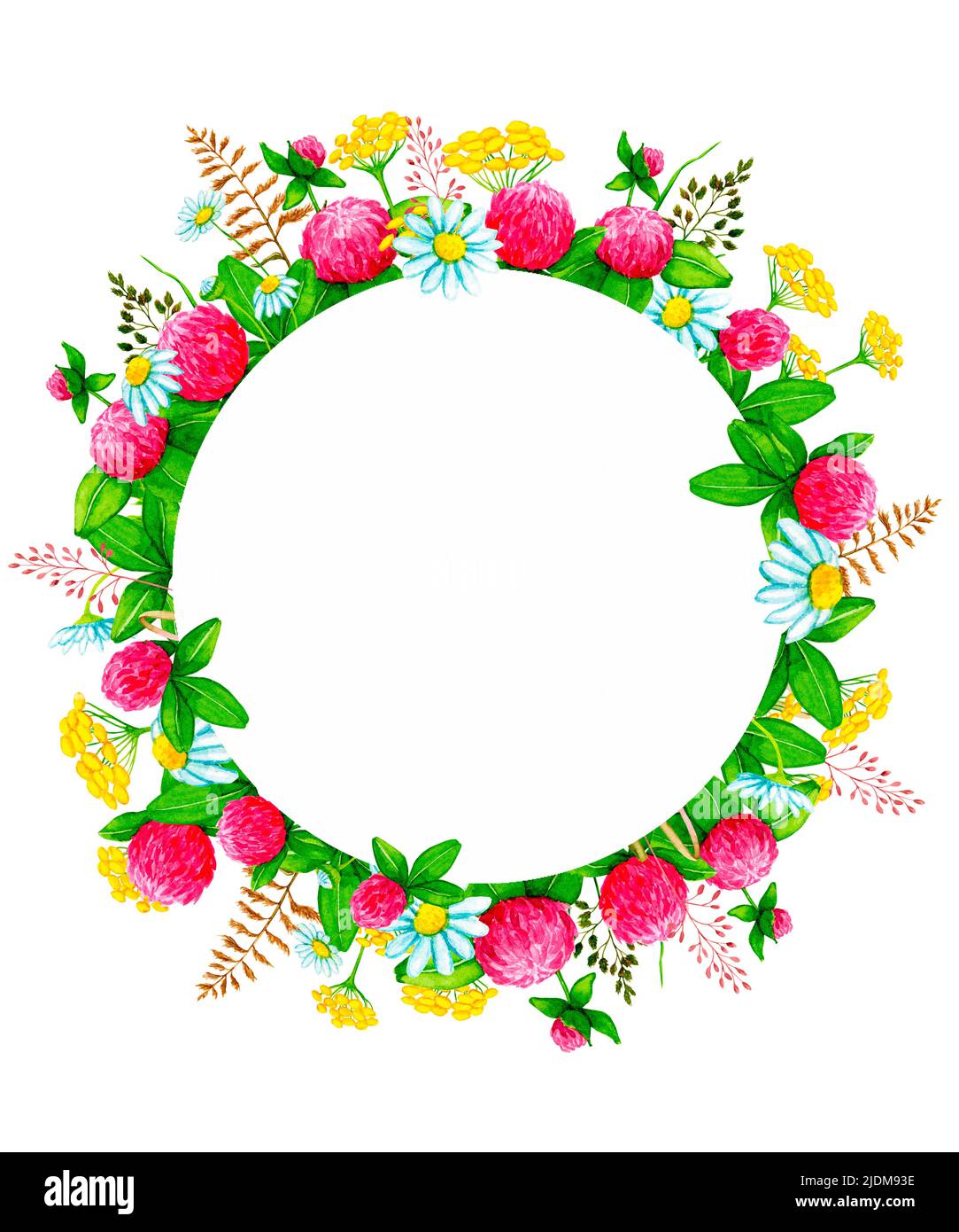 Etiquettes rondes fleur Banque d'images détourées - Alamy