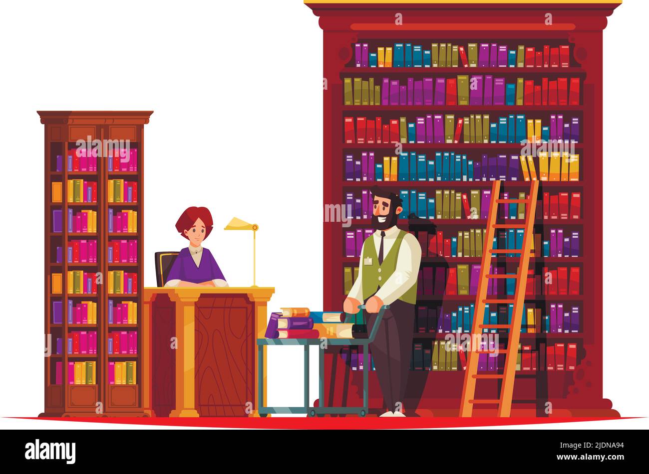 Ancienne composition de livres de bibliothèque avec de grands racks de ...