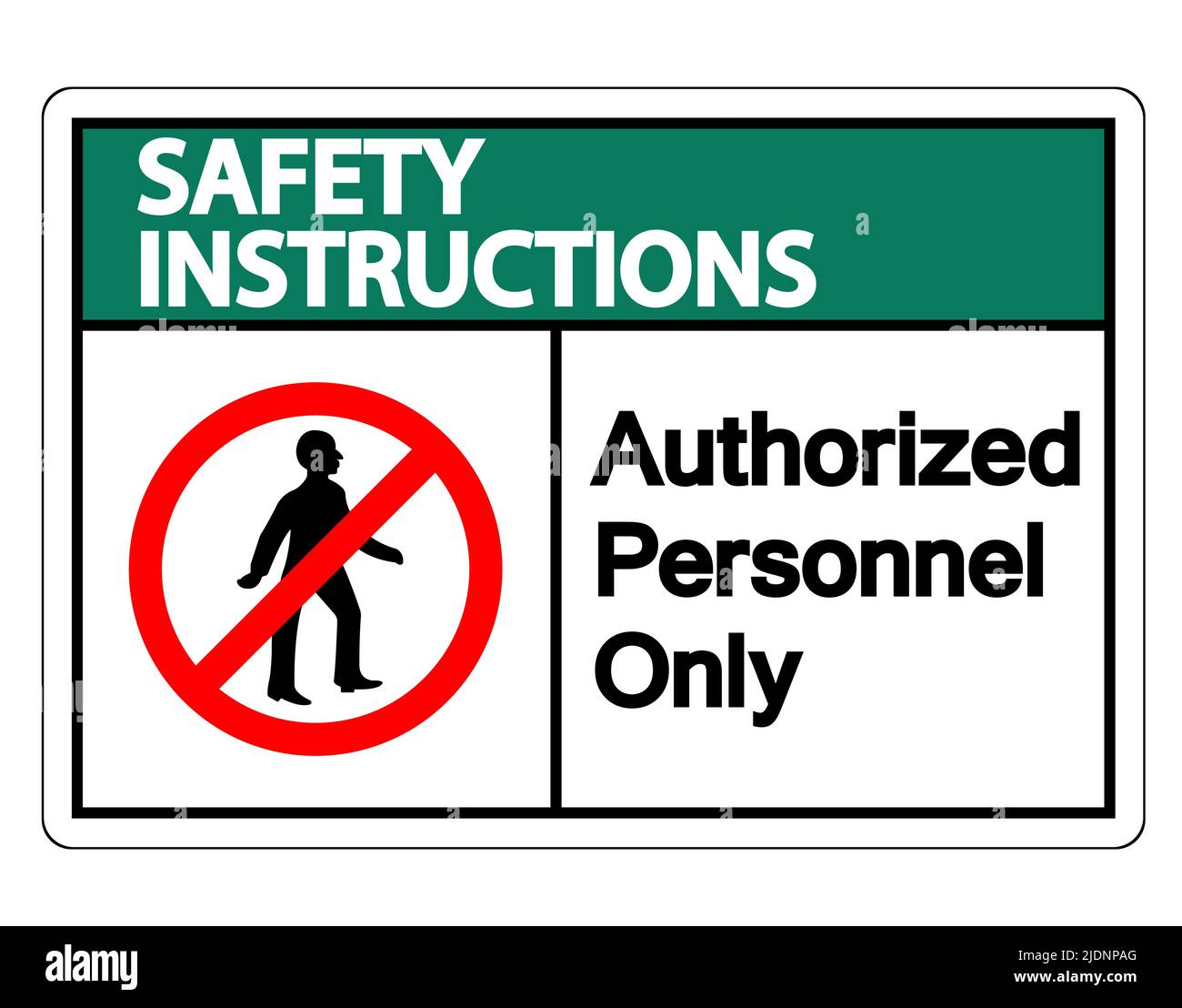 Consignes de sécurité personnel autorisé symbole symbole Sign On fond ...