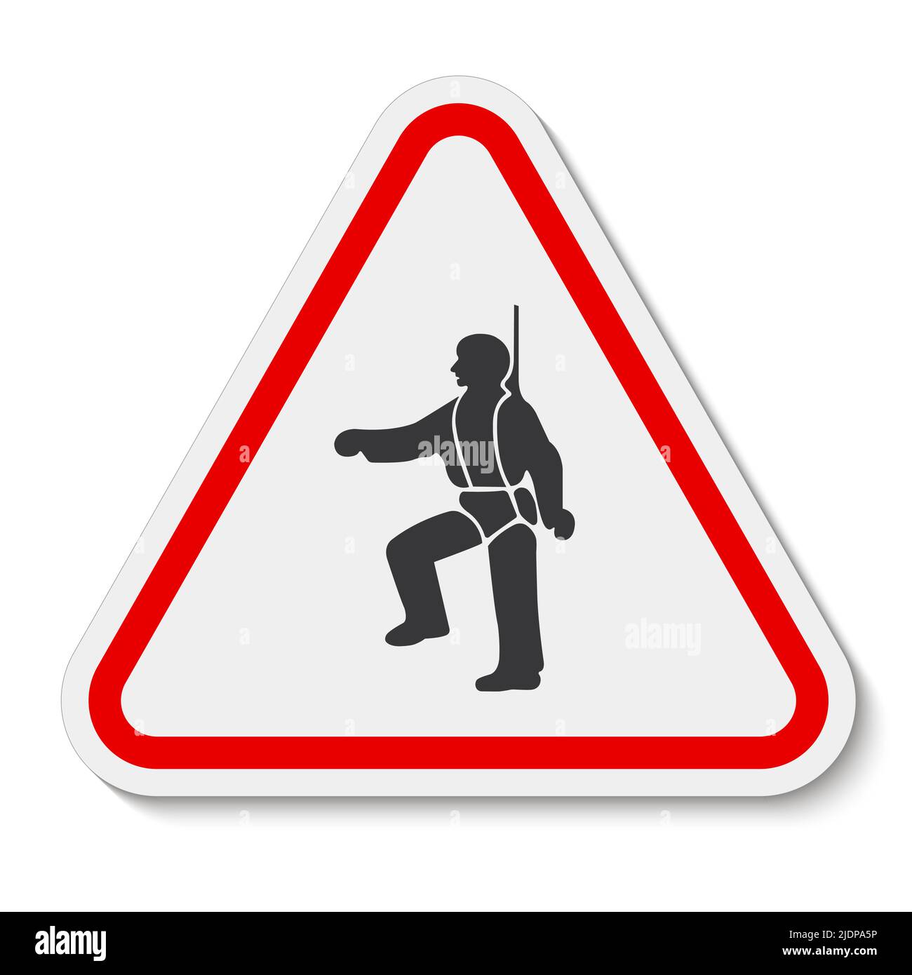 Icône EPI.le harnais de sécurité doit être porté symboles panneau ...