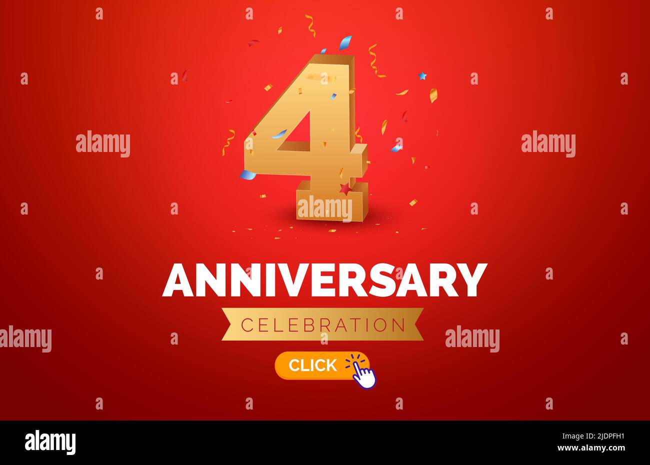 Logo anniversaire 4 ans Banque d'images vectorielles - Alamy