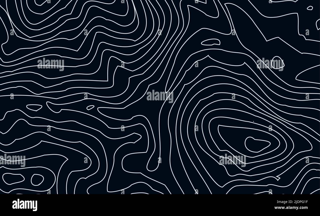 Carte topographique contour vecteur montagne relief géographique. Carte ...