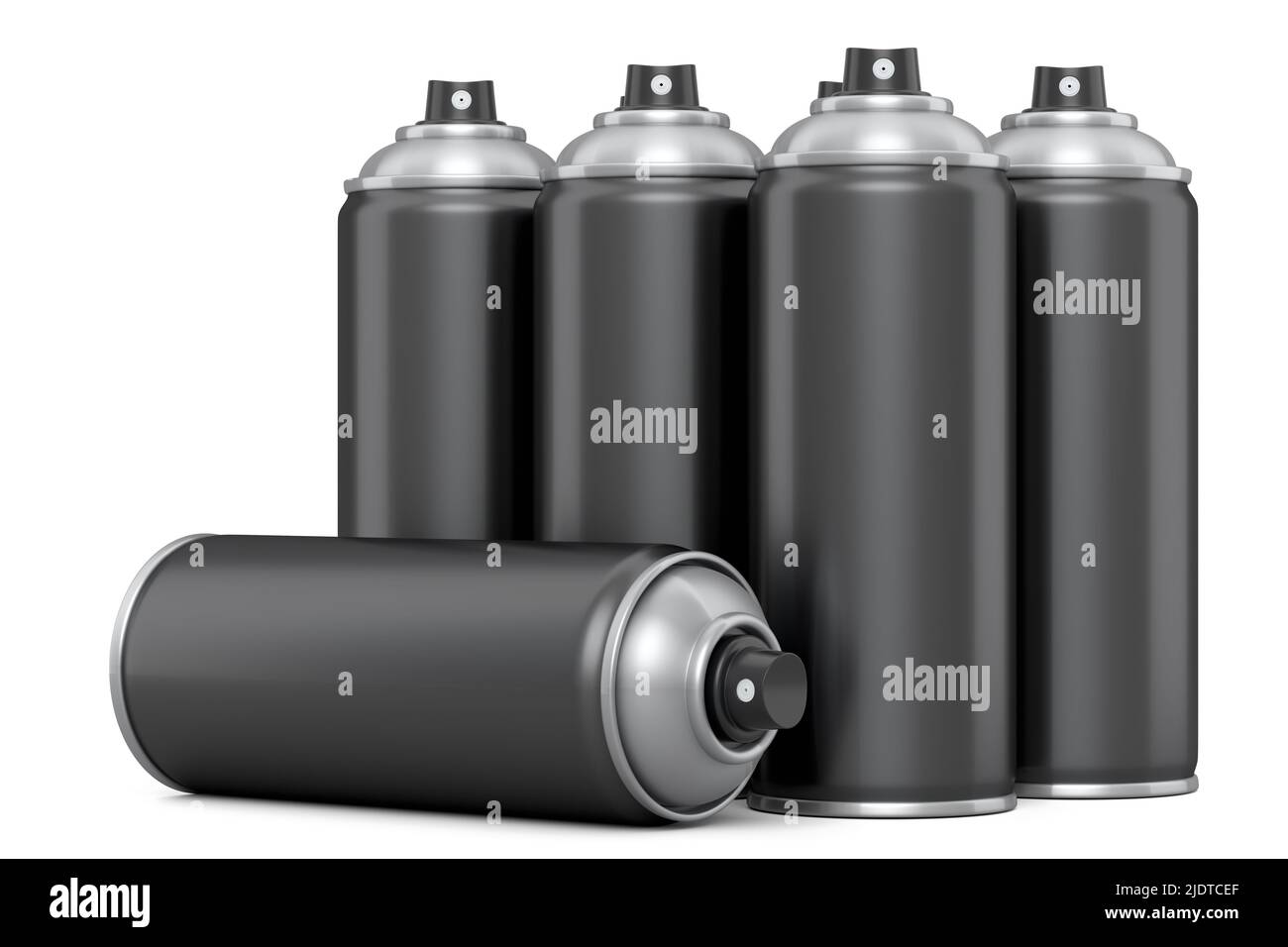 Ensemble de bombes de peinture en aérosol isolées sur fond blanc. 3D ...