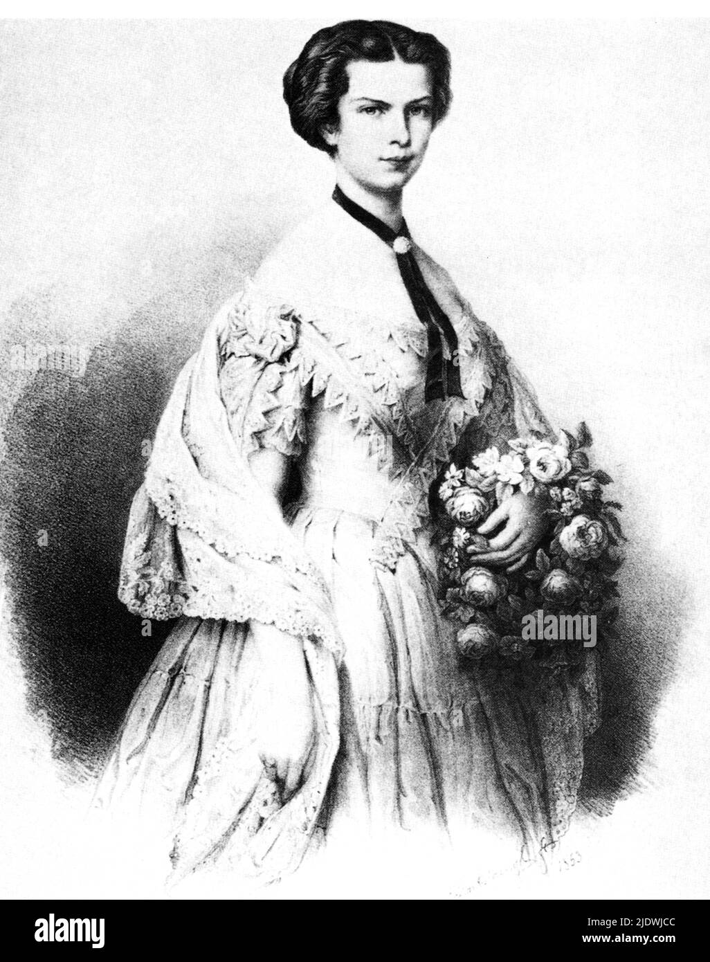 1853 , Vienne , Autriche : la célèbre impératrice autrichienne ...