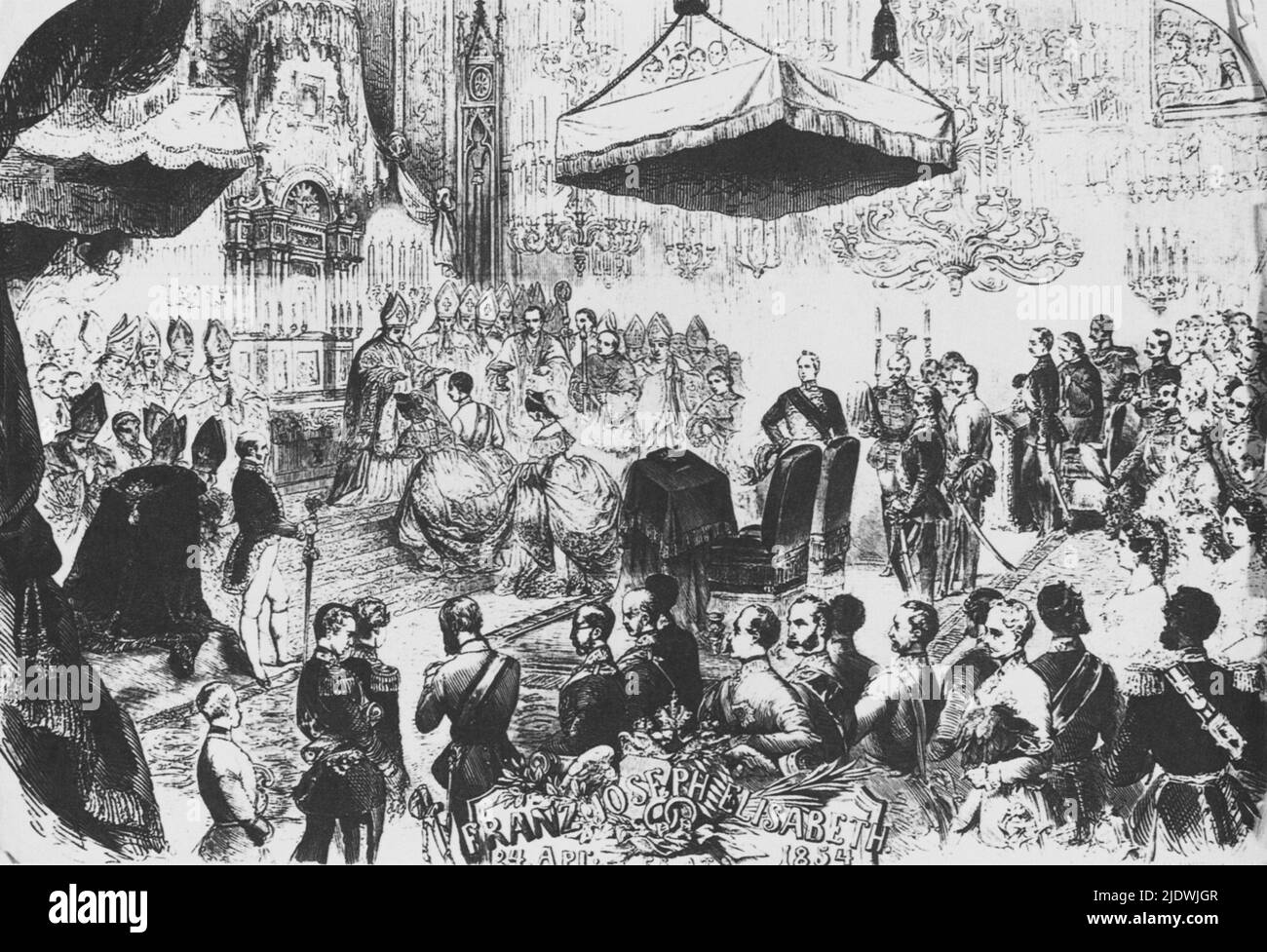 1854 , 24 avril , Vienne , Autriche : L'impératrice autrichienne ...