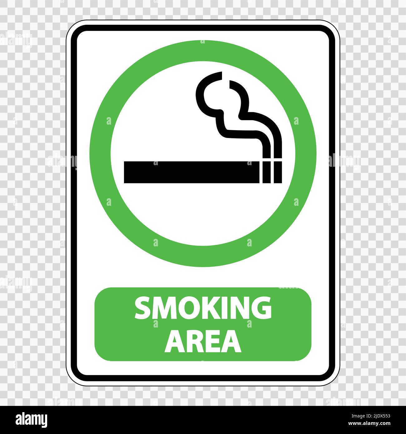 étiquette de l'affiche de l'espace fumeur sur fond transparent ...