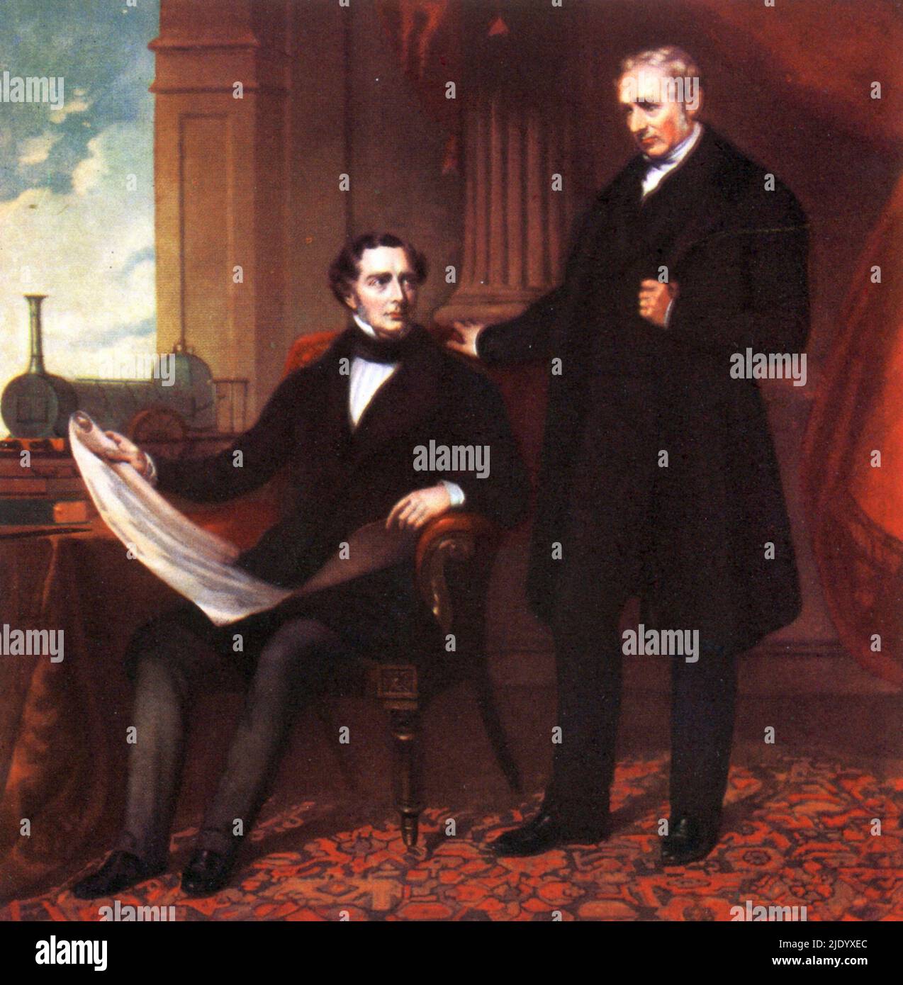 George Stephenson (1781-1848) et Robert Stephenson (1803-1859), 1851 ...