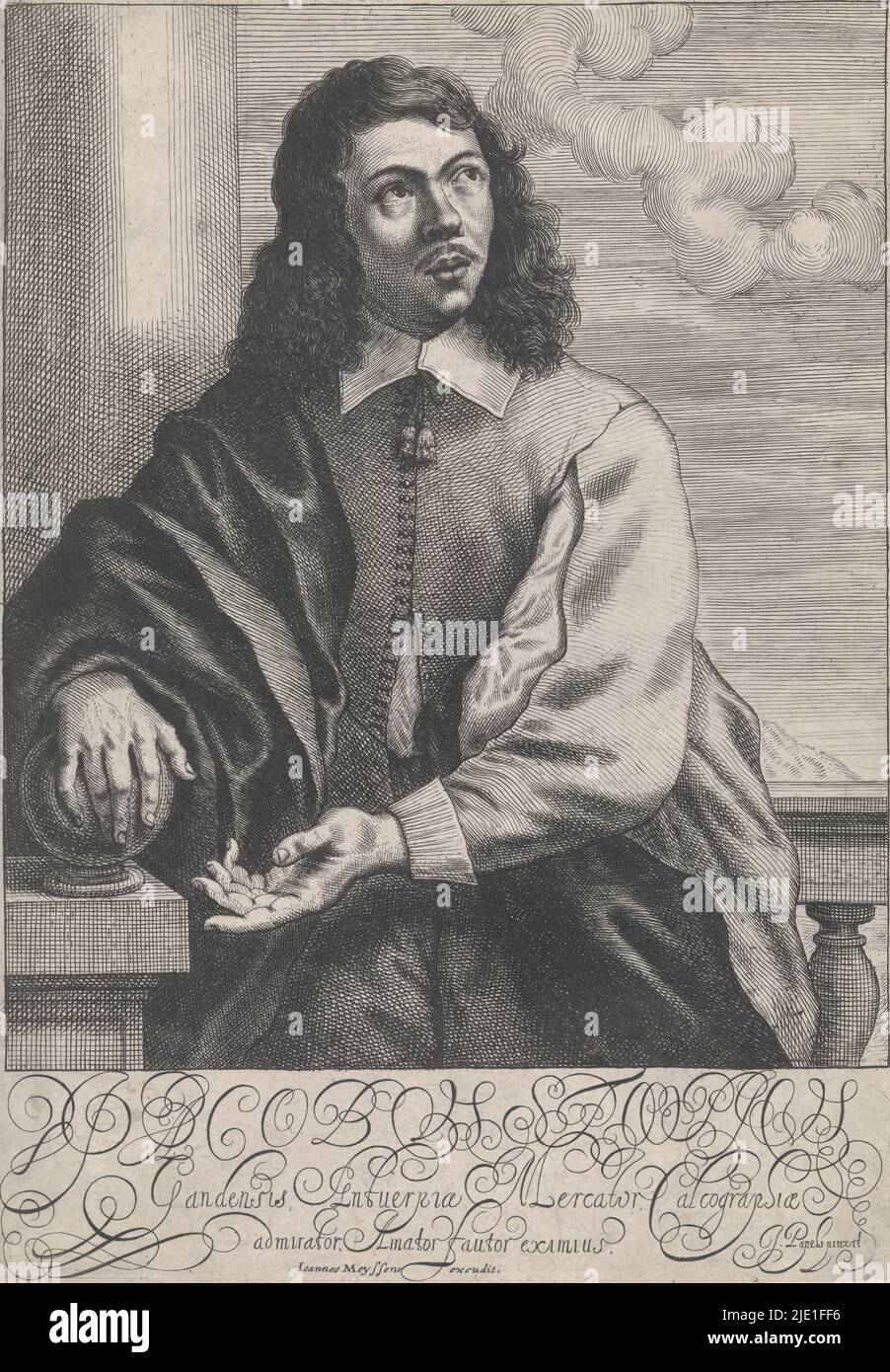 Portrait de Jacob Stoopius, Portrait en demi-face du marchand et ...