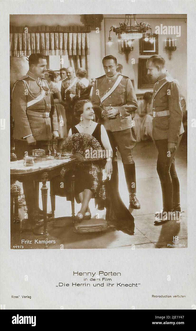 Portrait de Henny Porten et Fritz Kampers dans Die Herrin und ihr Knecht (1929) - cinéma ...