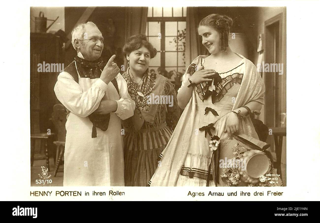 Portrait de Henny Porten à Agnes Arnau und ihre drei Freier 001 - cinéma allemand de l'époque de ...