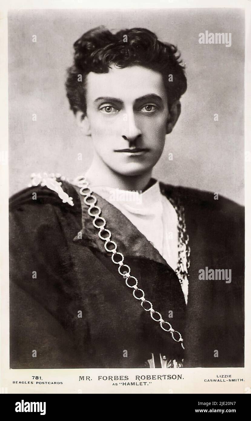 Portrait de Johnston Forbes-Robertson comme Hamlet - star de scène ...