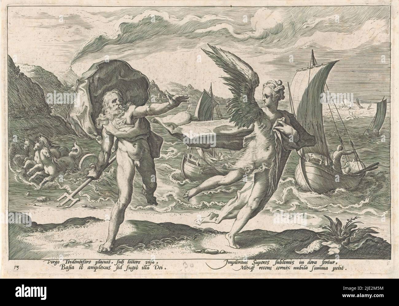 Coronis se transforme en un corbeau, Metamorphoses of Ovid (titre de la ...