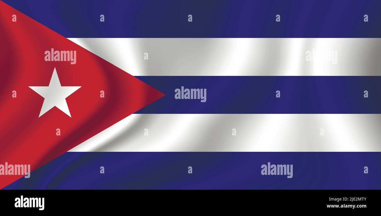 Drapeau de Cuba. Symbole national cubain dans les couleurs officielles ...