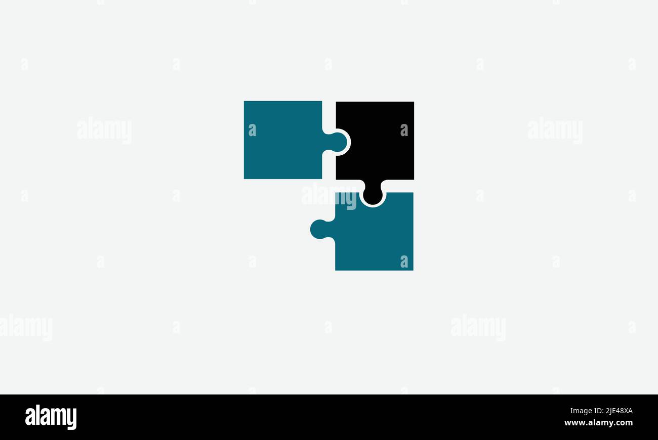 Puzzle logo Banque d'images vectorielles - Alamy