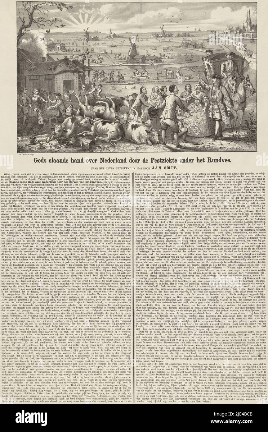 Les agriculteurs touchés par la peste bovine, 1866-1867, anonyme, après ...