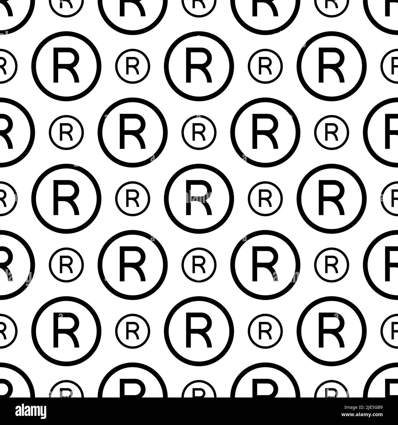 Icône de marque déposée, lettre R symbole illustration vectorielle sans ...