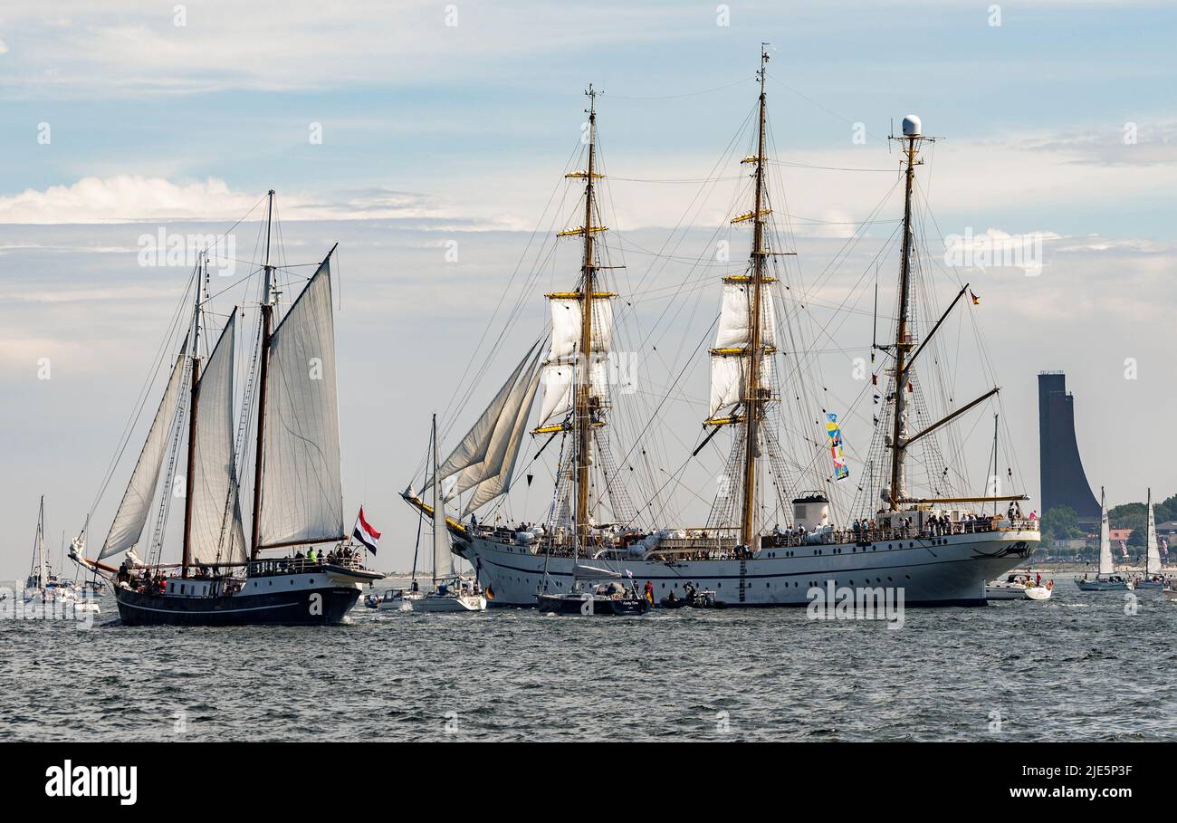 Kiel, Allemagne. 25th juin 2022. Sous la direction du bateau d ...